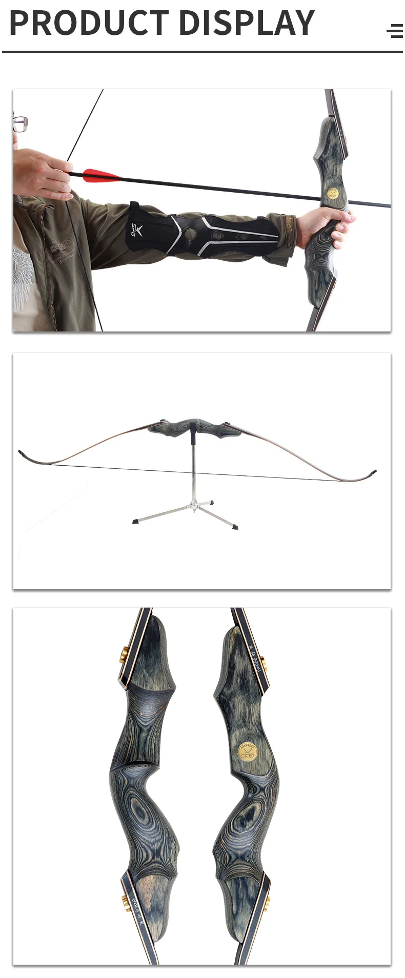 SPG Takedown Recurve Bow - Traditional Archery Gear