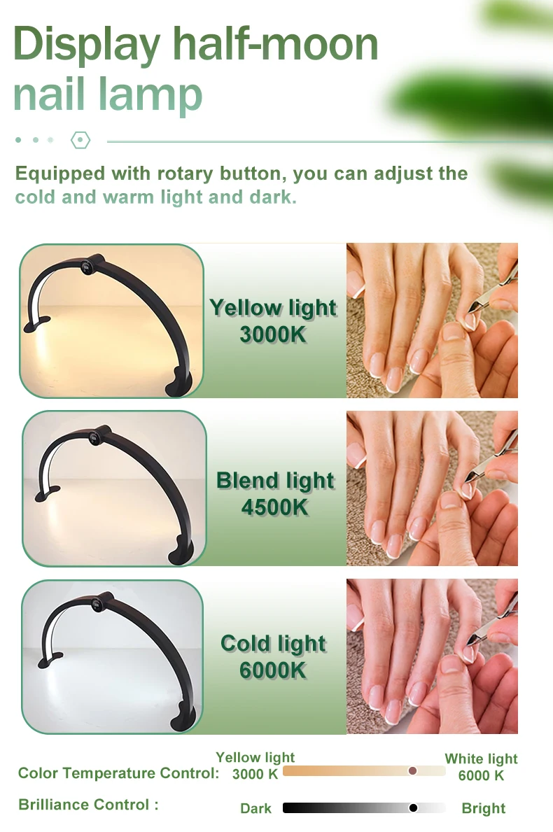 Professional Customized Ui Smart Display Cure Dual Manicure Table Light ...