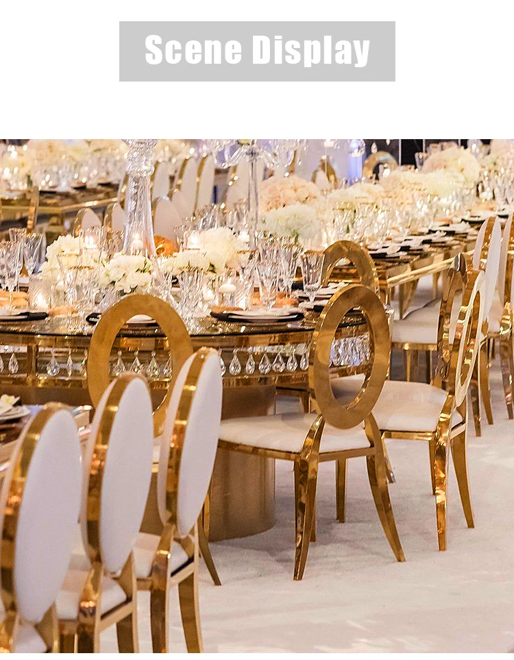 Party Outdoor Wedding Event Banquet Wedding Gold O Back Chairs Luxury ...