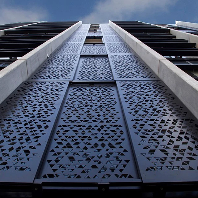 Aluminum Perforated Facade Large Wall Panel For Exterior Wall Cladding ...