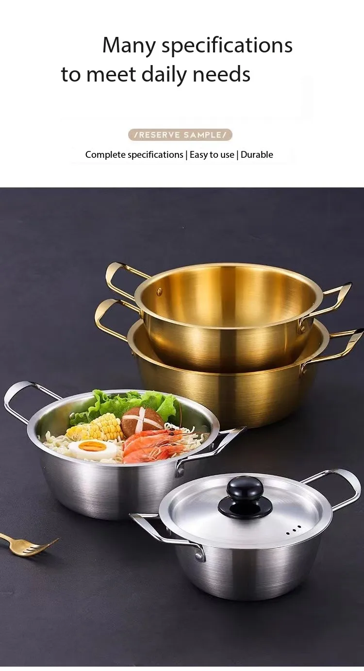FTS Kimchi Noodle Pots Cookware with Lid Cooker Kitchen Soup Non Stick ...