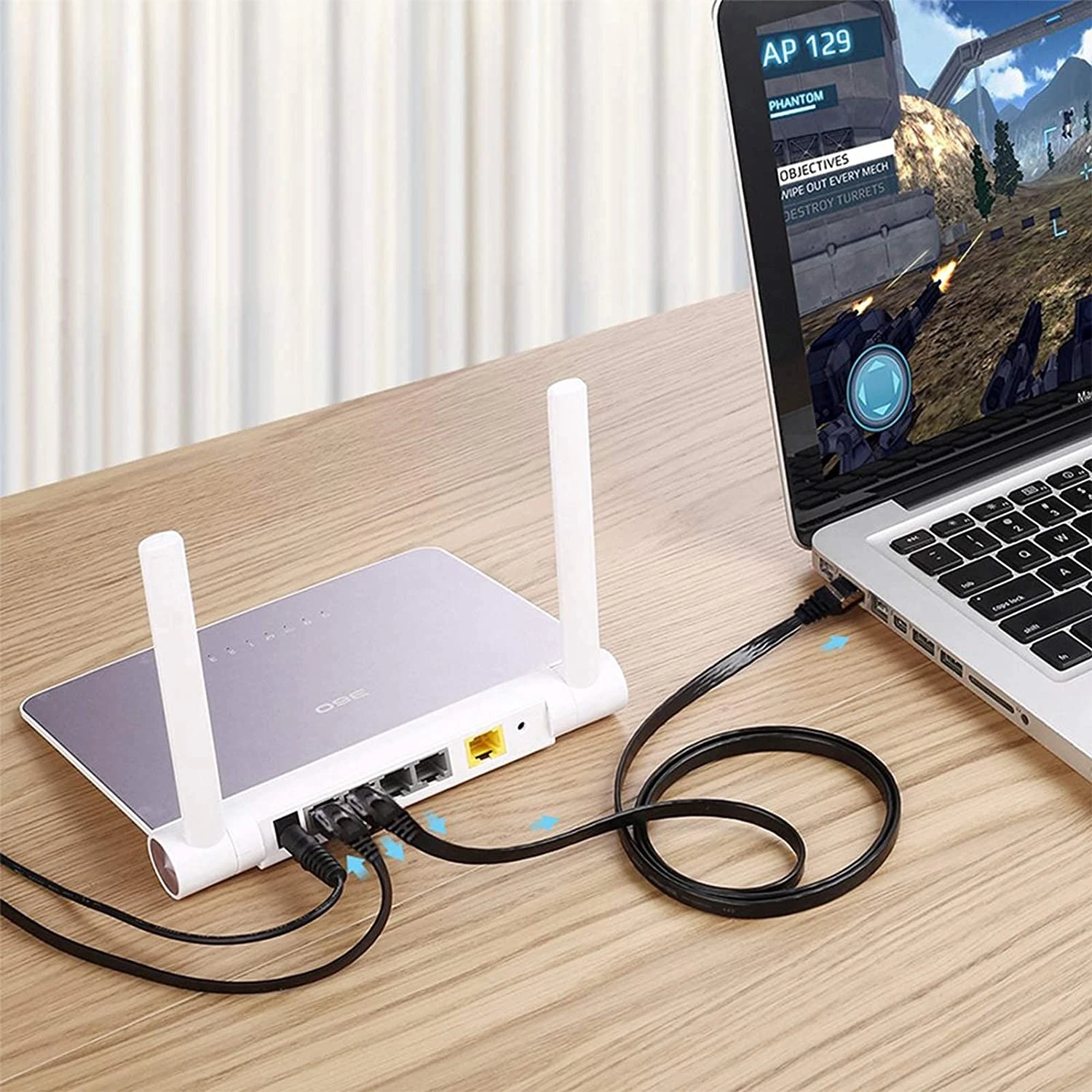 20ft Rj45 Connector Patch Cord Cat8 Ethernet Cable With 40gbps For Xbox ...