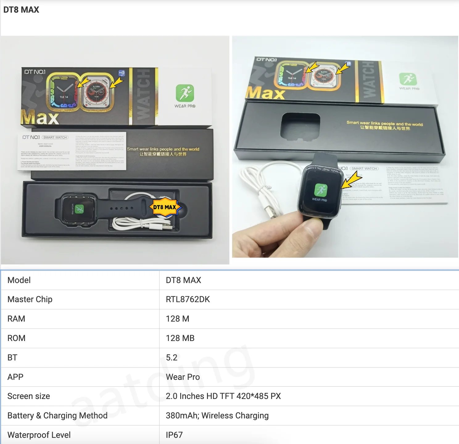 Dt3 Mate Smartwatch 2023 Best Circular Screen Dual Strap Relojes ...