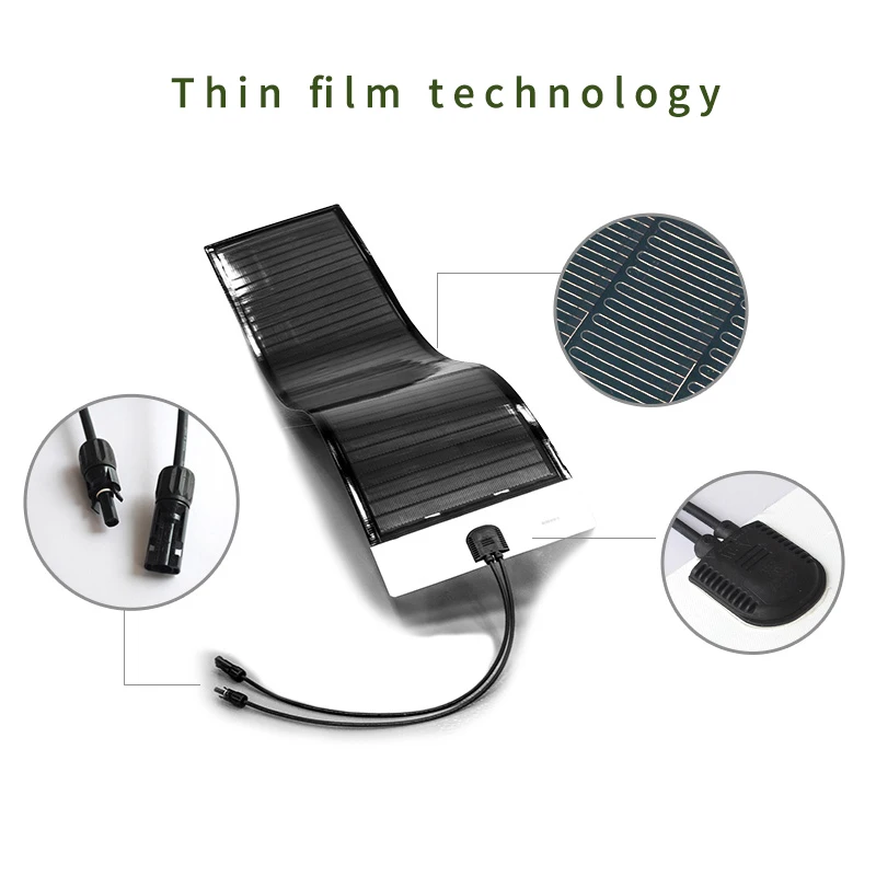 100% Flexible Solar Panels - Amorphous Silicon Thin Film