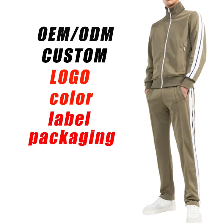Custom Logo Mens Tracksuit Set Wholesale Plain Private Label Men ...