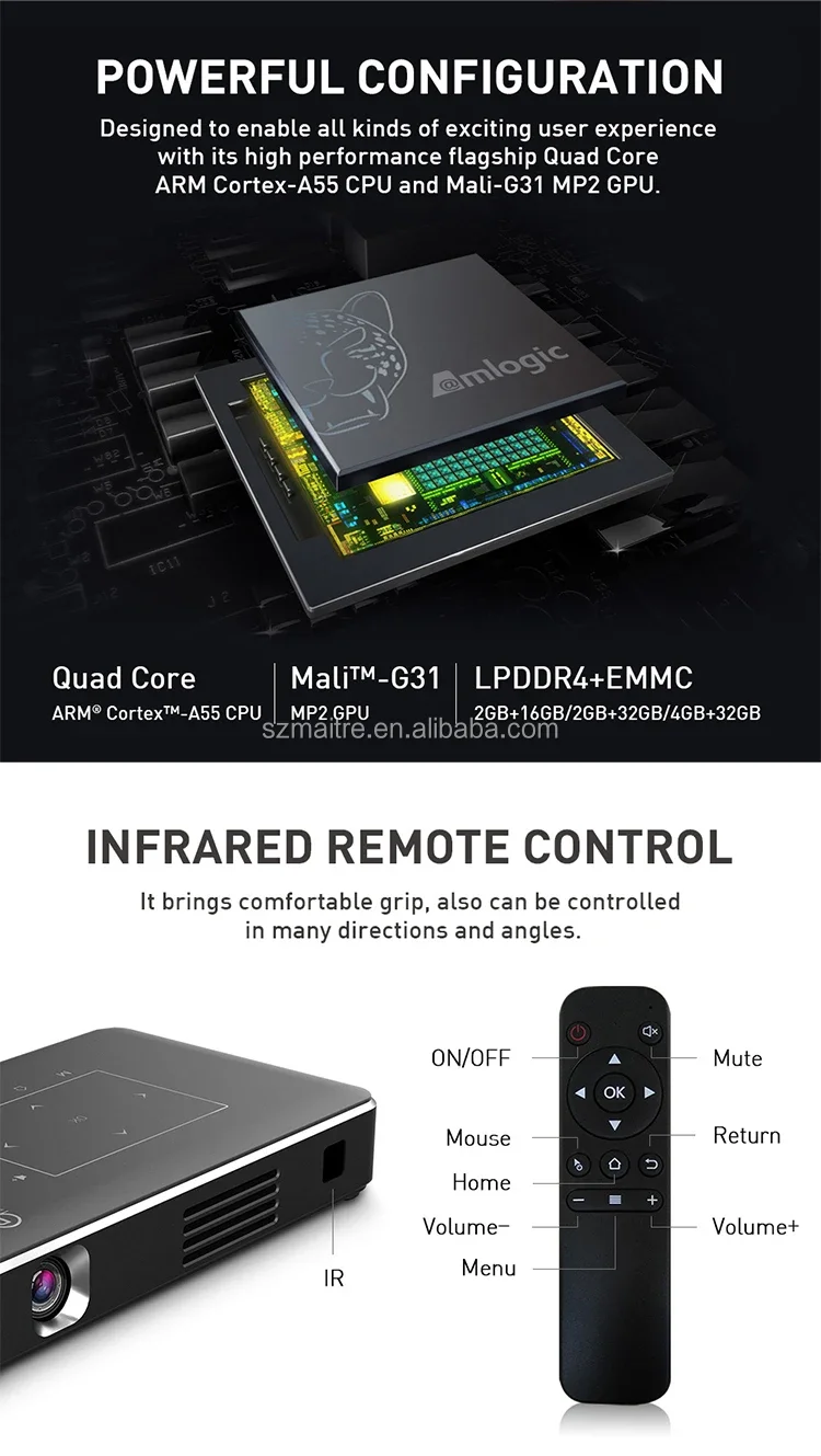 P10 II Projector - HD 4K Decoding for DLP Display Support
