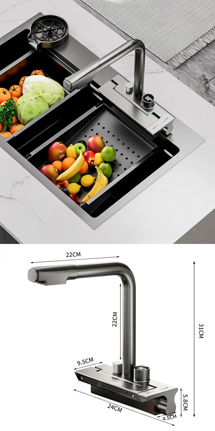 Thermostatic Faucet with Pull Out Spray - Kitchen Essentials