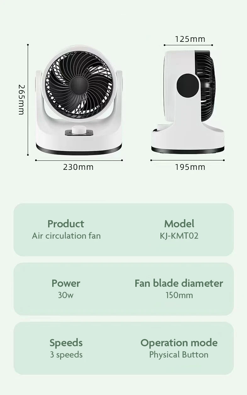 Automatic Rotation Portable 3d Circulating Fan - Buy 3d Circulating Fan ...
