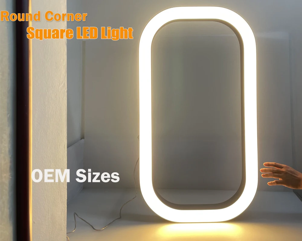 CE Approved Rounded Corner Rectangle Shape Led Lighting Fixture With ...