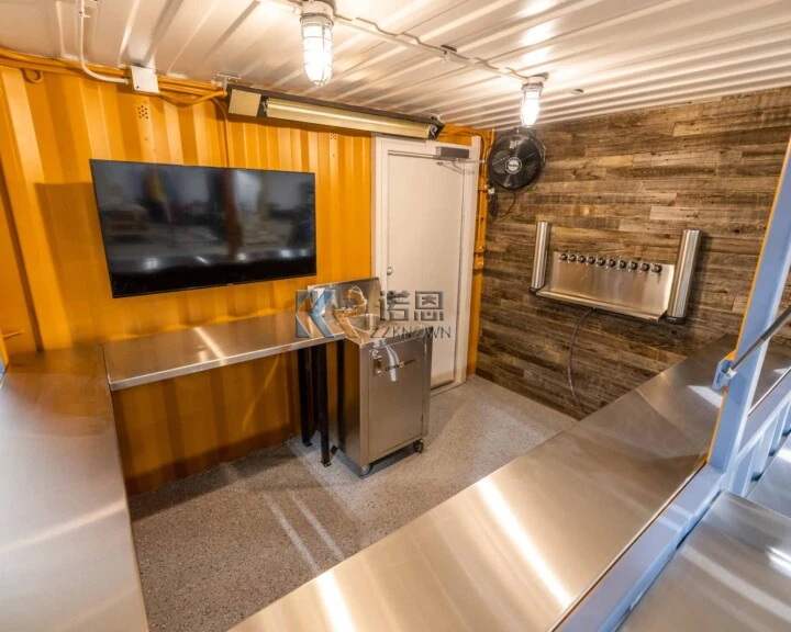 20ft 40ft Mobile Prefab Coffee Kiosk Booth Shipping Container Bar Black ...