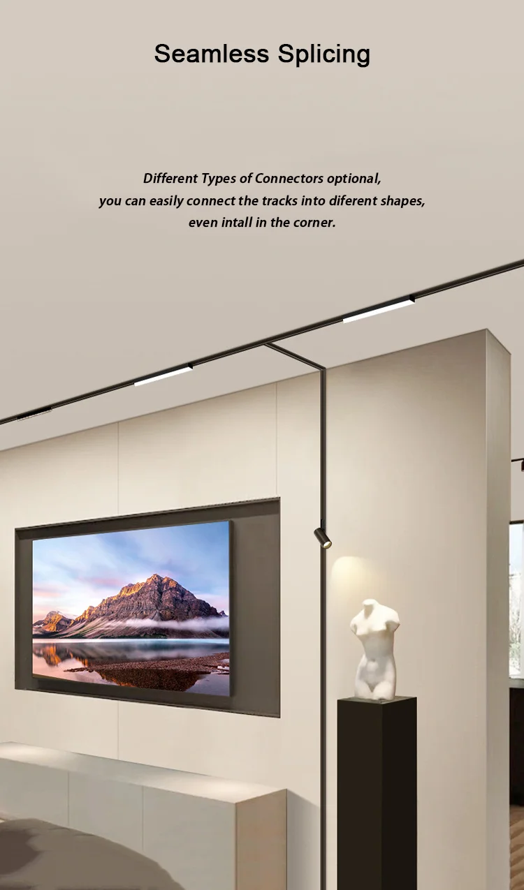 48V Magnetic Track Light LED COB 30w Magnetic Track Light System ...