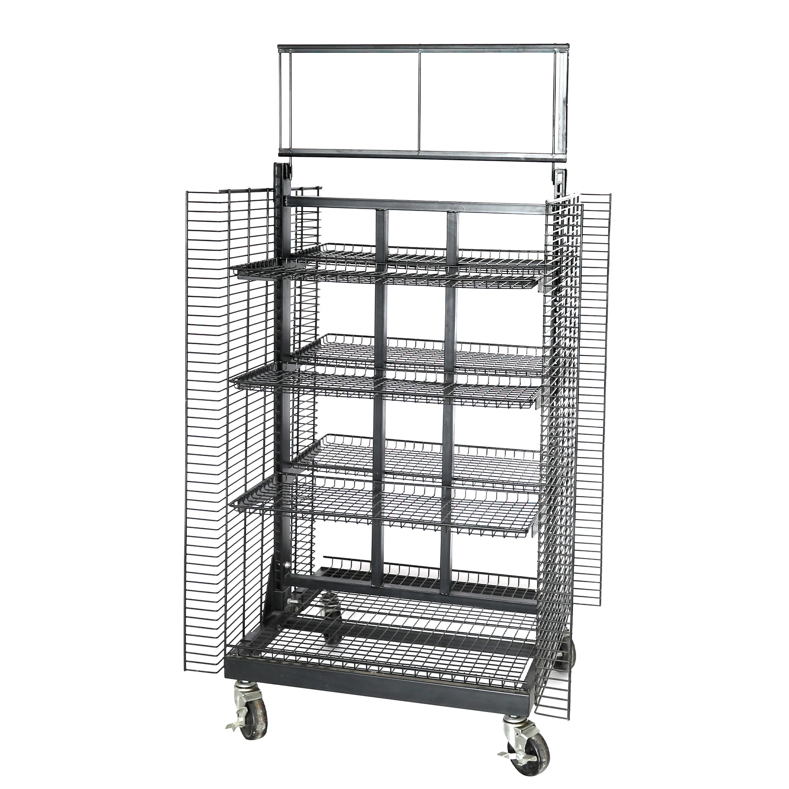 Carbon Steel Rectangular Frame Extendable Arms 4 Way Clothing Garment ...