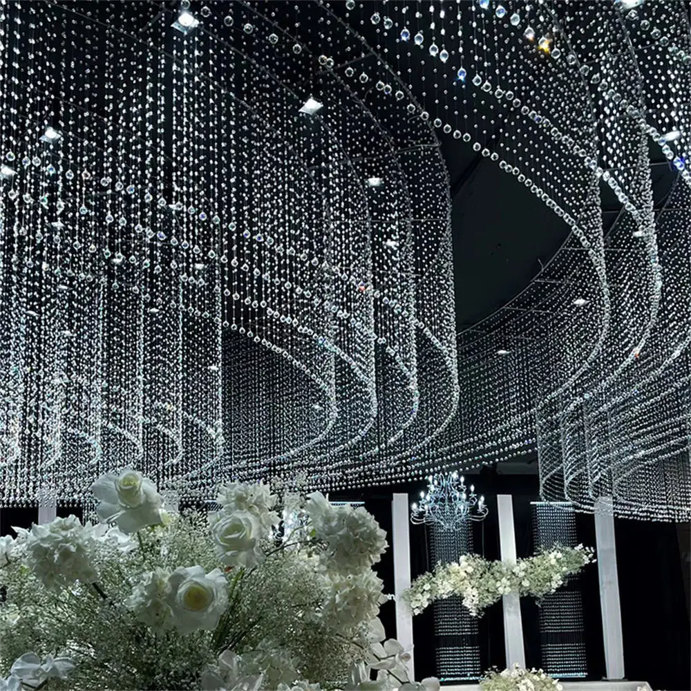 Wedding Reception Ceiling Decor Water Drop Acrylic Ceiling Decorations ...