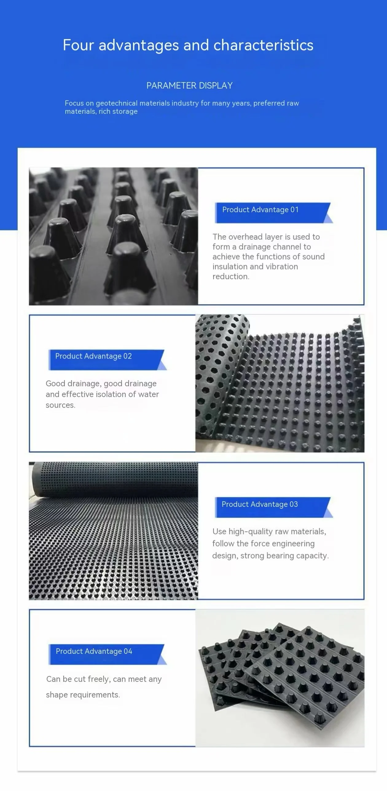 Foundation Drainage Sheet - Composite HDPE Drainage Board