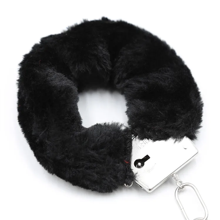 Stainless Steel Plush Metal Handcuffs Ankle Cuffs Fuzzy Handcuffs Sexy ...