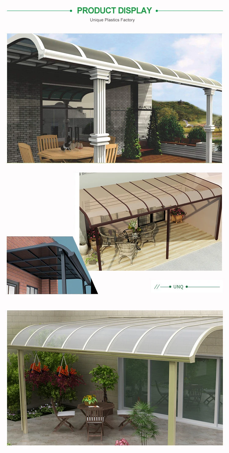 Terrace Covers with Polycarbonate Roof - 100% UV Protection