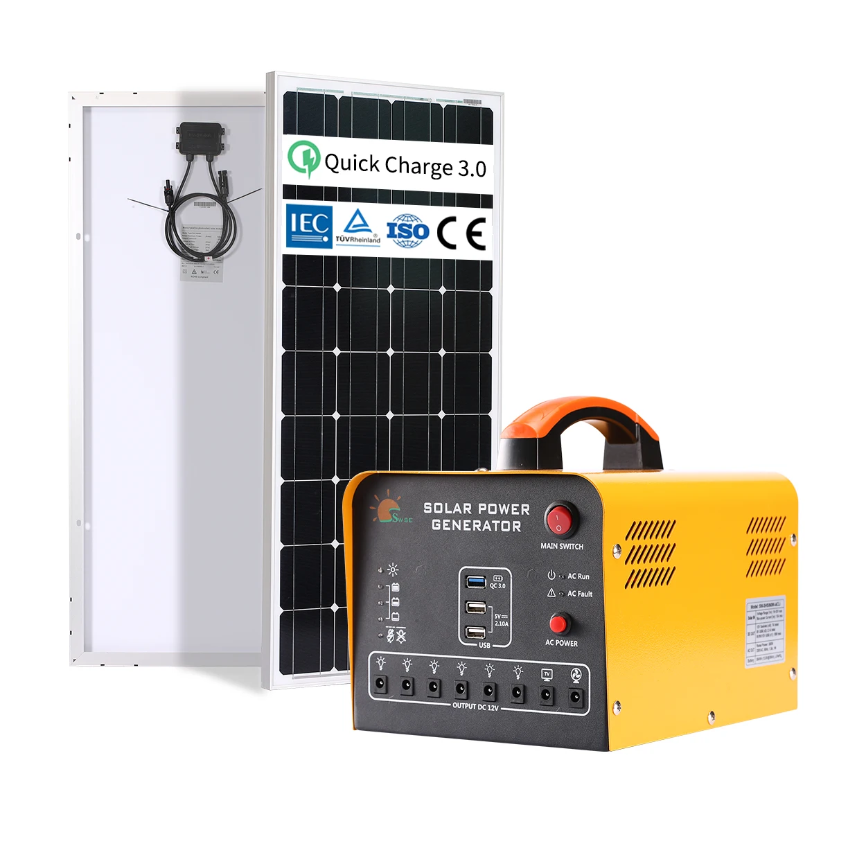 Portable 80w Power Bank Solar Kit Dc Socket Camping Solar Energy System ...