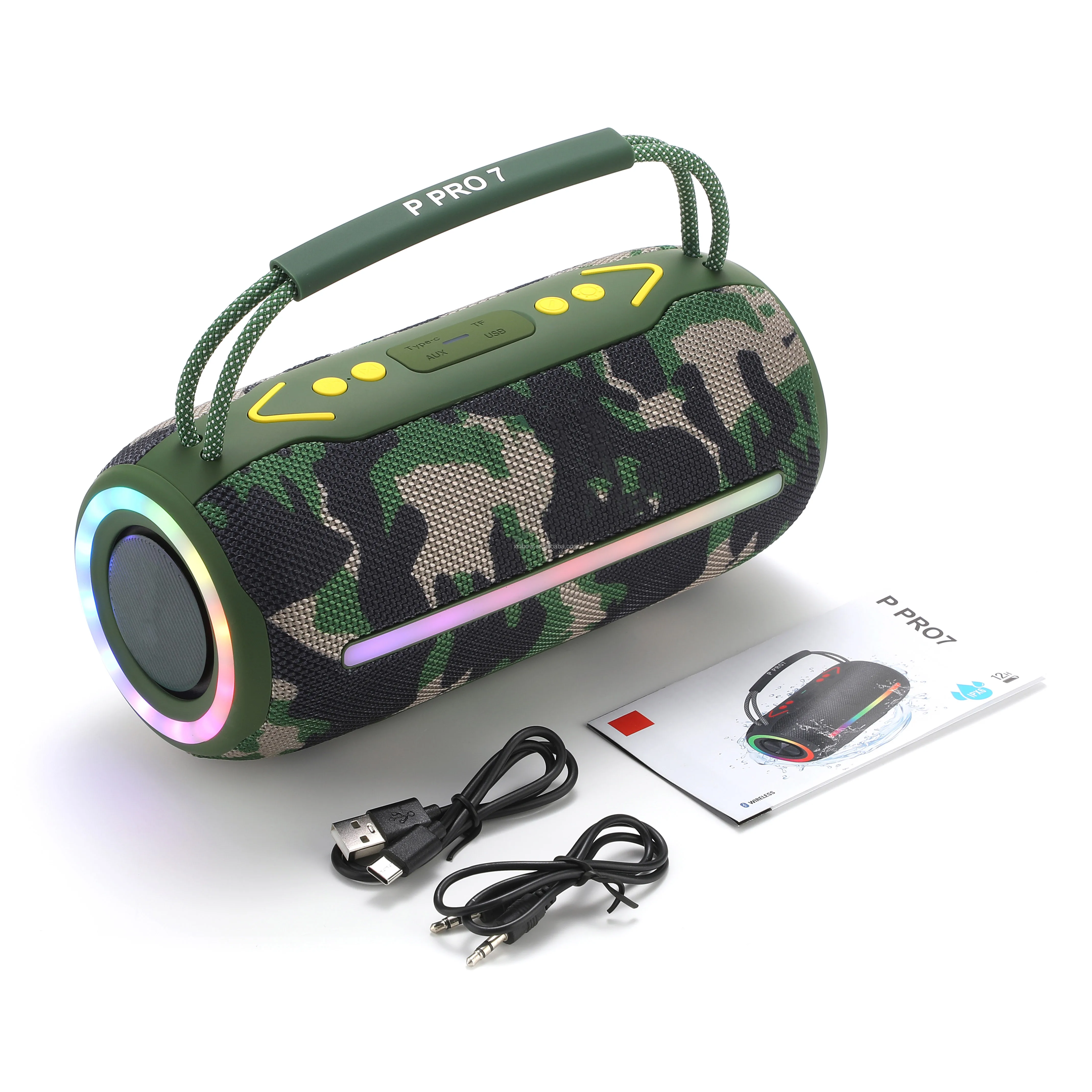 RGB Boombox Portable Speakers - Wireless Outdoor Music
