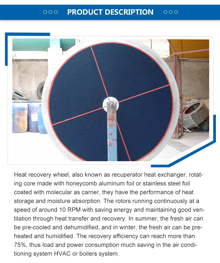 Industrial Heat Exchangers Enthalpy Wheel With Effectiveness For ...