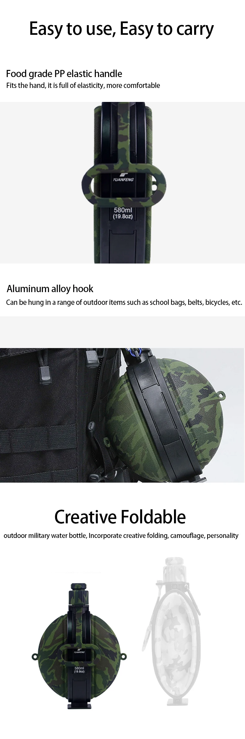 Foldable Sport Outdoor Hot Sale Camouflage Portable Silicone Compass ...