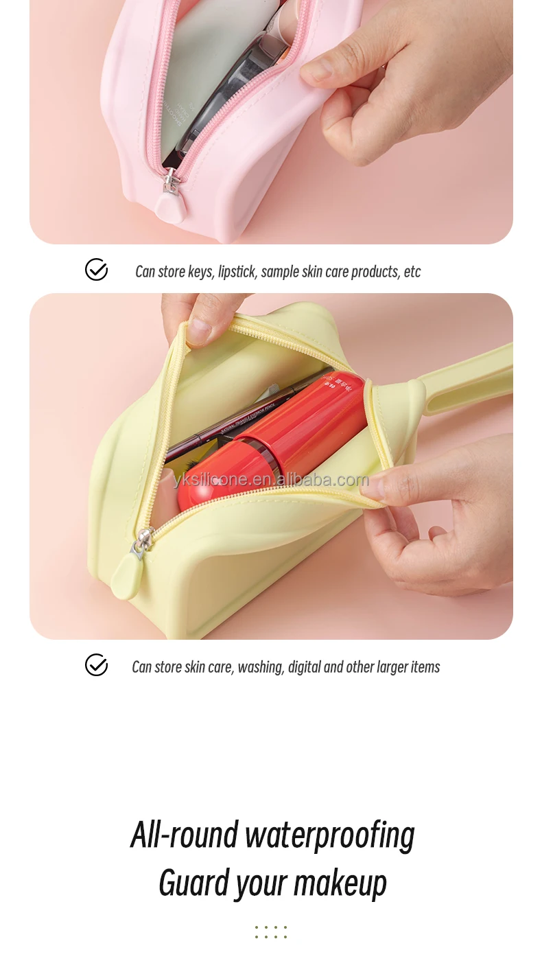 Fashion Silicone Makeup Bags Large-capacity Convenient Storage Bag New ...