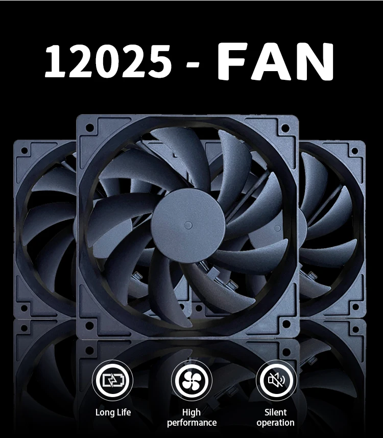 OEM High Airflow RPM 110/220V DC Brushless Fan PC 120mm Computer Fans ...