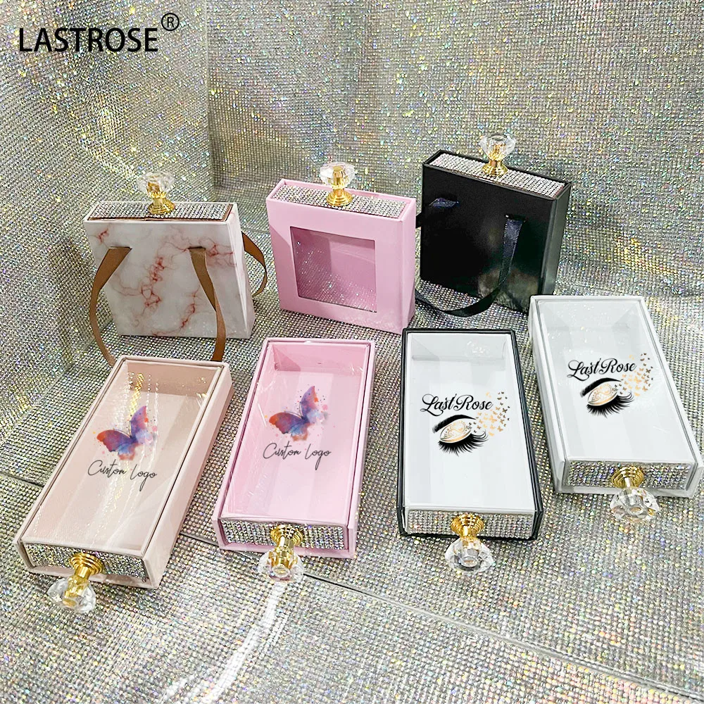 New Design square Shopping Bag Shape Gift Lashes Box Private Label ...