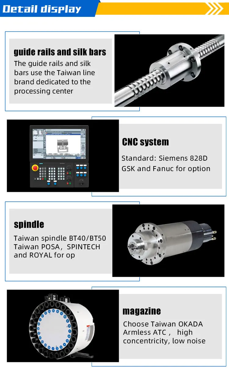 Gsk SIEMENS Fanuc Control System Cnc Milling Machine Vmc650 Centro De Mecanizado Cnc Machining ...