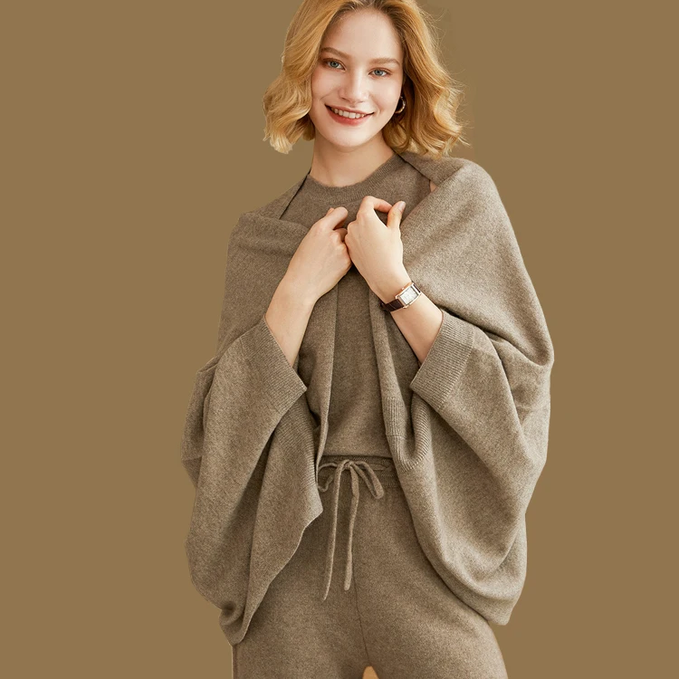 Women Unique Design Luxury Cashmere Scarf Poncho Wrap Sweater - Buy ...