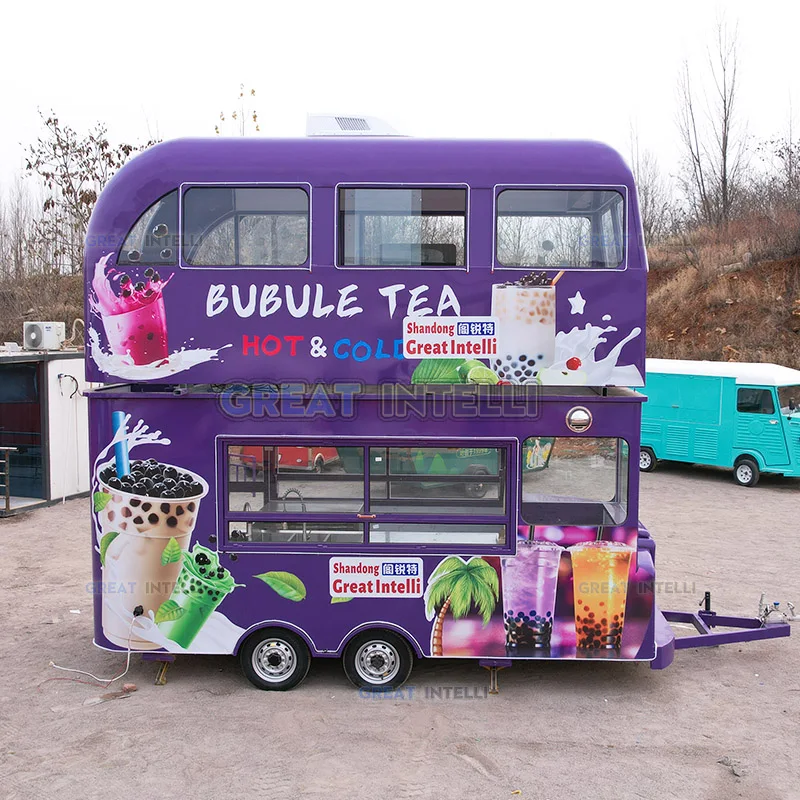 2 Story Concession Mobile Bar Food Trailer - Food on Wheels