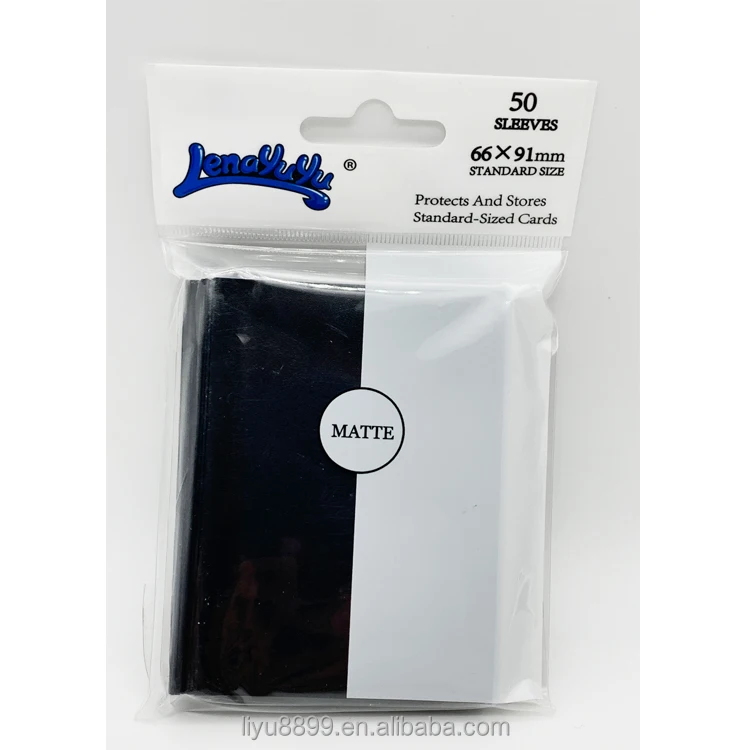 Lenayuyu 12packs Matte Black Color Deck Protector Sleeves Standard Card ...