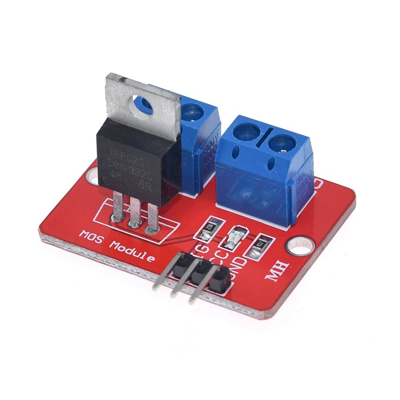 0-24v Top Mosfet Button Irf520 Mos Driver Module For Arduino Mcu Arm Pi ...