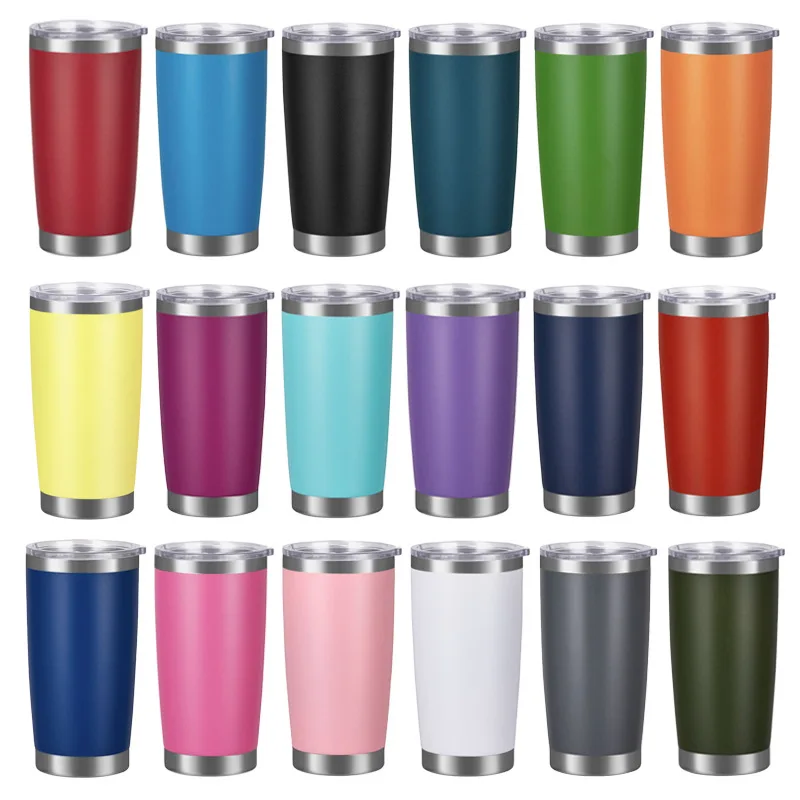 Custom Laser Engraved Powder Coat Flask Car Cup 20oz/30oz