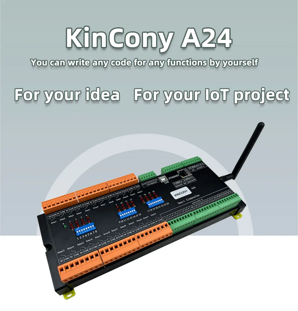 Kincony Esp32 K-type Thermocouple 24ch Relay Module/a24 For Home ...