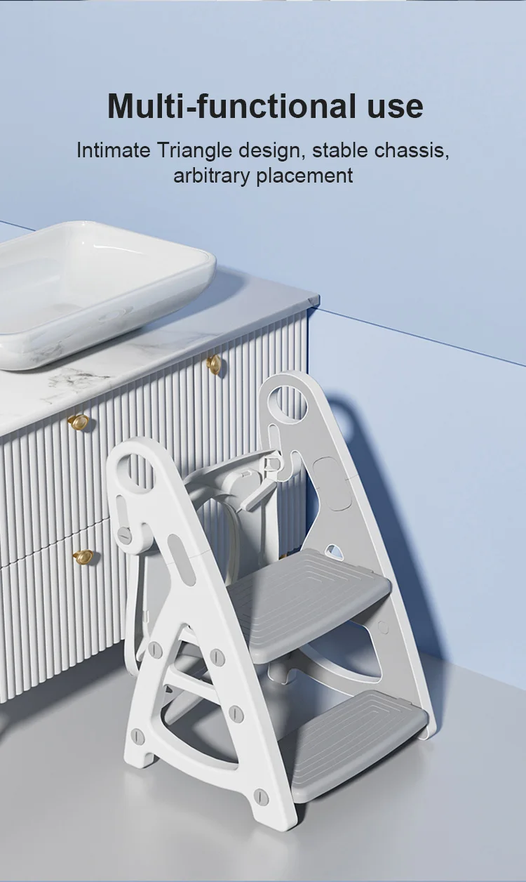 Triangular Structure Stable Baby Potty Chair Fold Toilet Potty Ladder ...