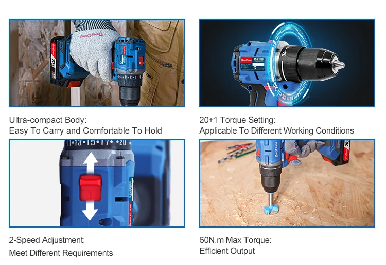 Dongcheng Cordless Drill - 20V Power and Precision Tools