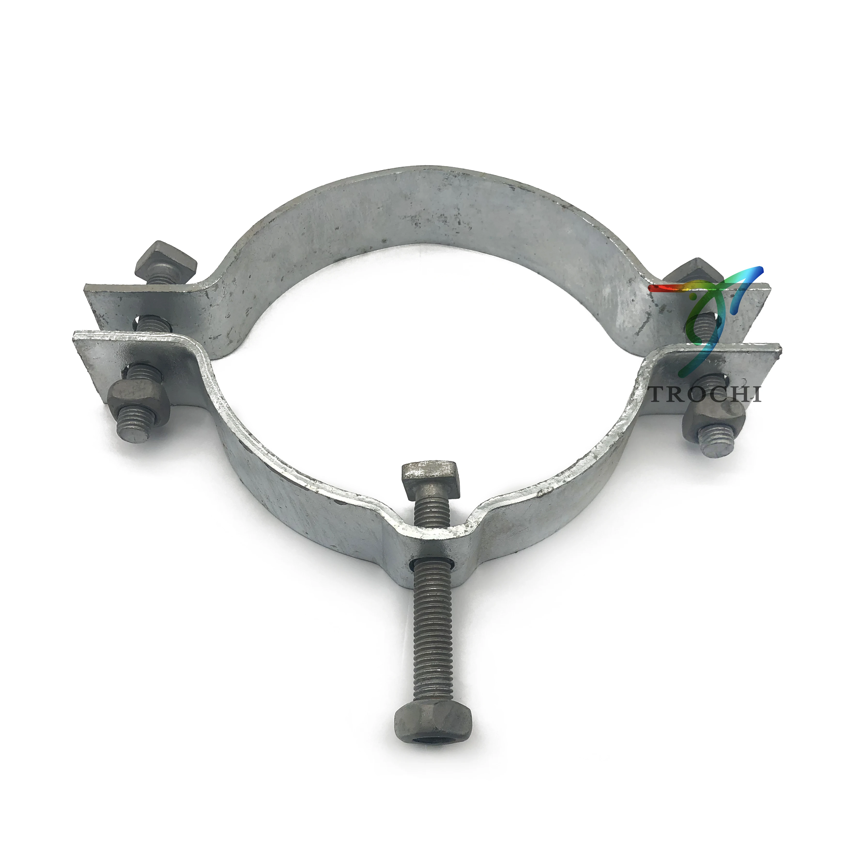 Pole Clamp 7-9" to 12-14" HDG Steel GCA CA DEG RL 2A, 50mm Width, 6mm ...