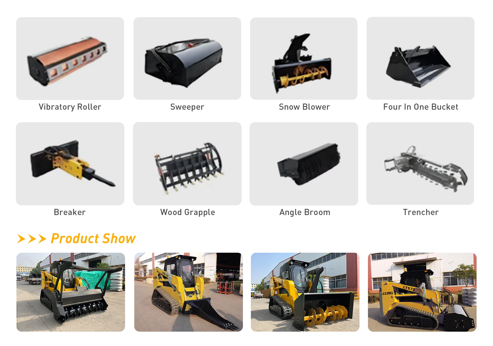 Ltmg Crawler Pay Loader 700kg 1000kg 1050kg 1200kg 1500kg Compact Track ...