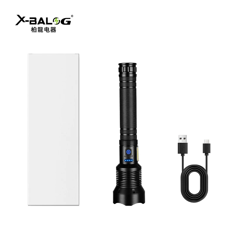 Professional Electroshock Defense Flashlight Aluminum Rechargeable ...