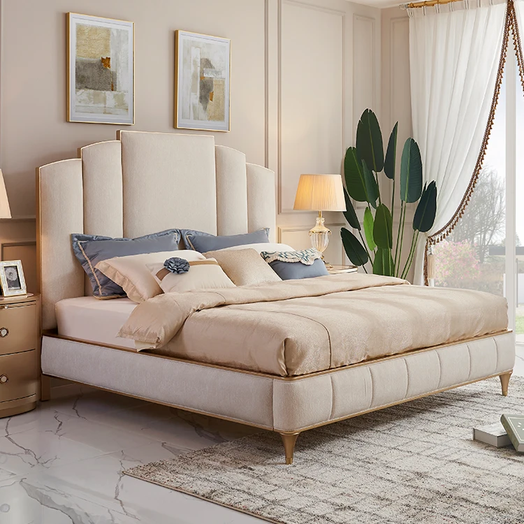 2024 Factory High End Bed Room Furniture Bedroom Set Dark Grey Velvet ...