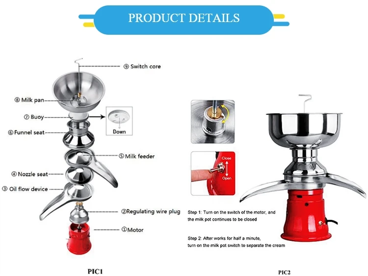 Electric Milk Cream Separator Machine - Buy Milk Separator Small Milk ...