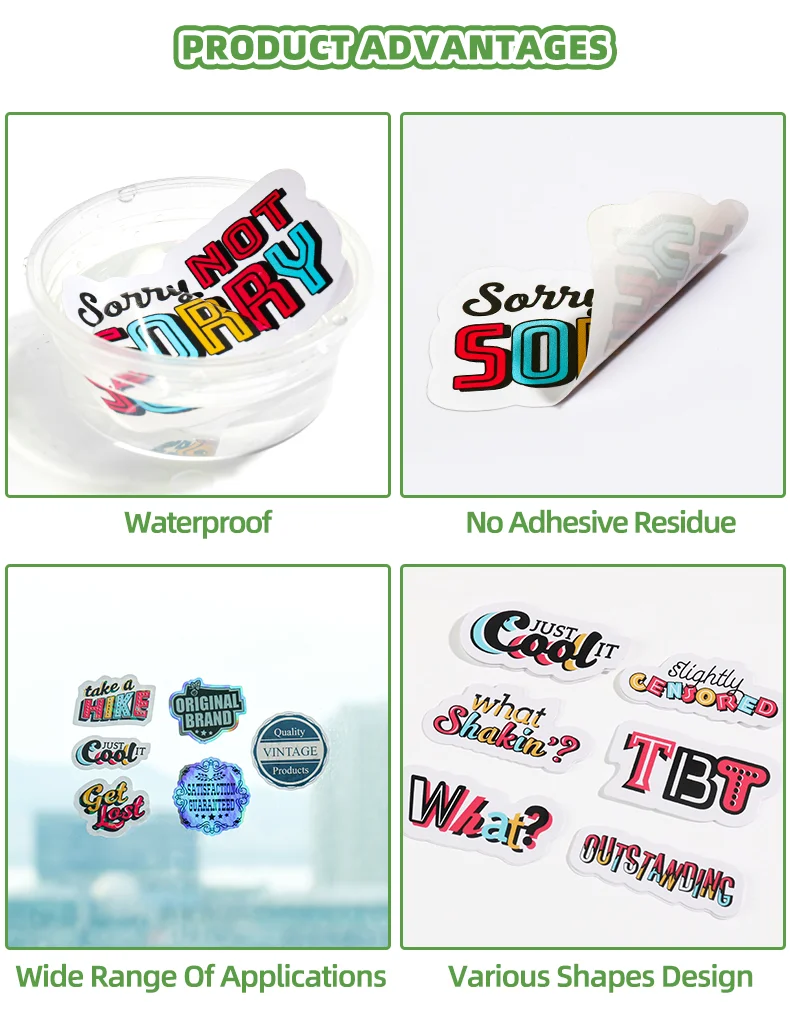 Custom Printable Printing Waterproof Label Vinyl Paper Sticker Sheets ...