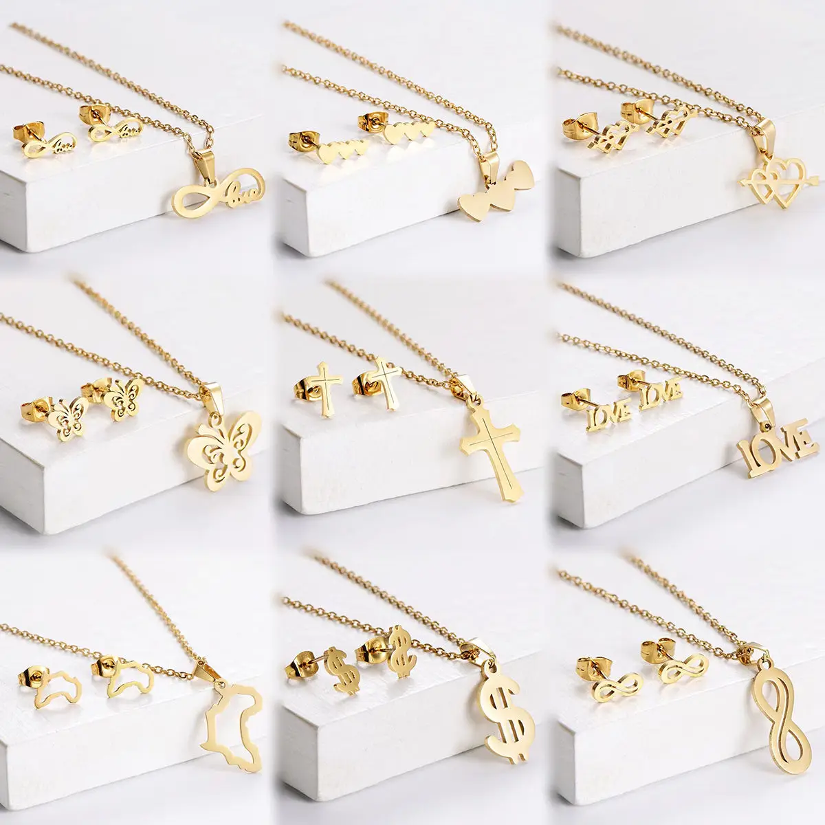 Shop Our Wholesale Bulk Women's Jewelry Set - 18K Gold Plated