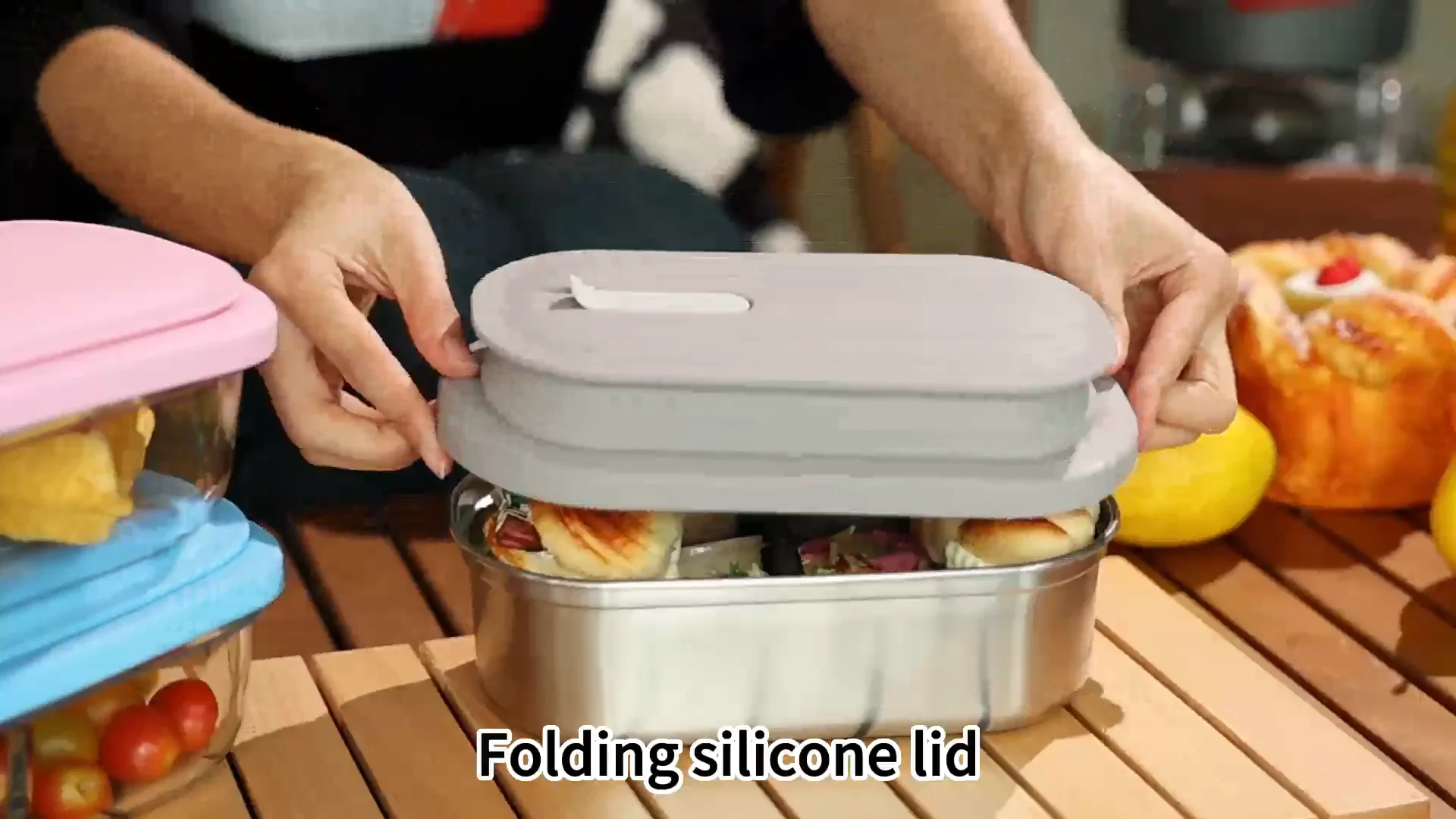 2023 Odm New Design Retractable Bento Lunch Box Food Container Bpa Free ...