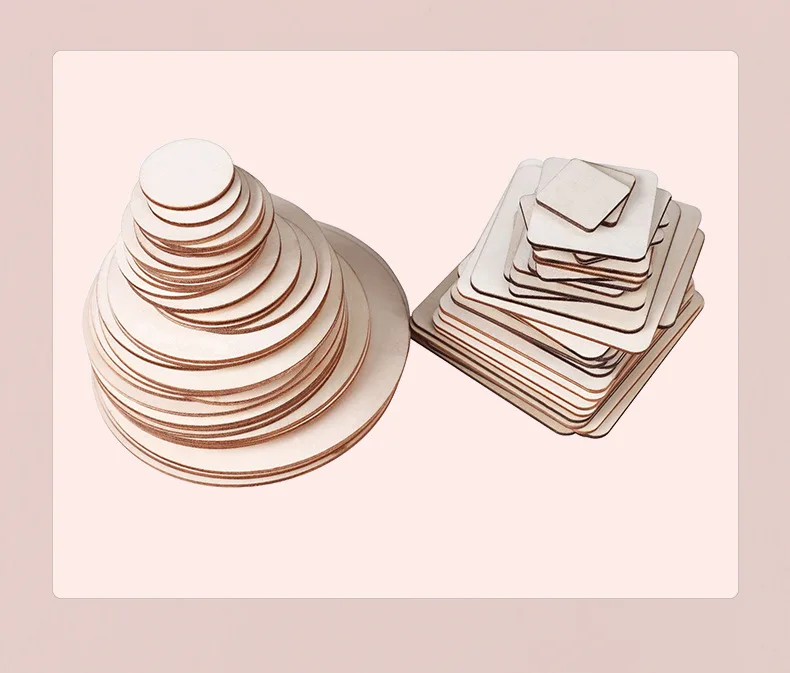 Custom Blanks Sublimation Laser Cutting Wood Ships Unfinished Round ...