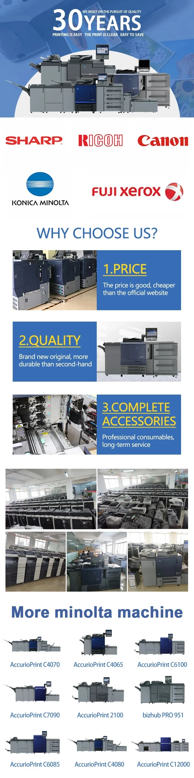 Used C258 Bizhub C368 C308 C258 Color Printer Machine Konica Minolta ...