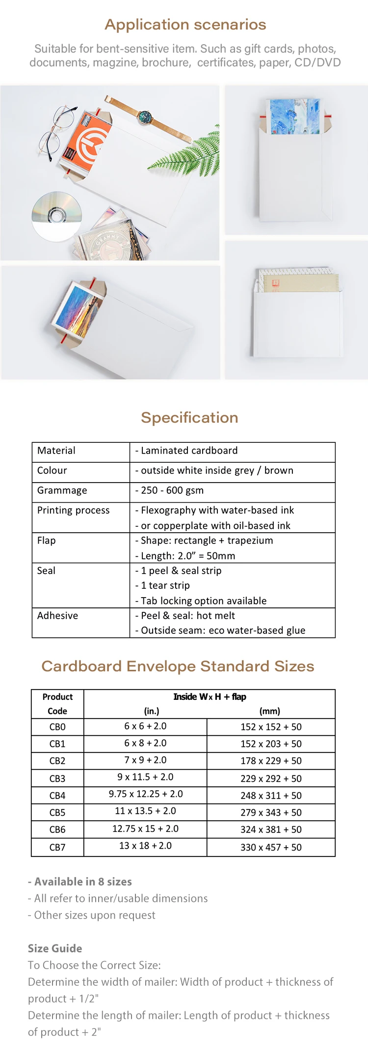 Custom Logo Printed Kraft Paper Envelope Factory Wholesale Do Not Bend ...