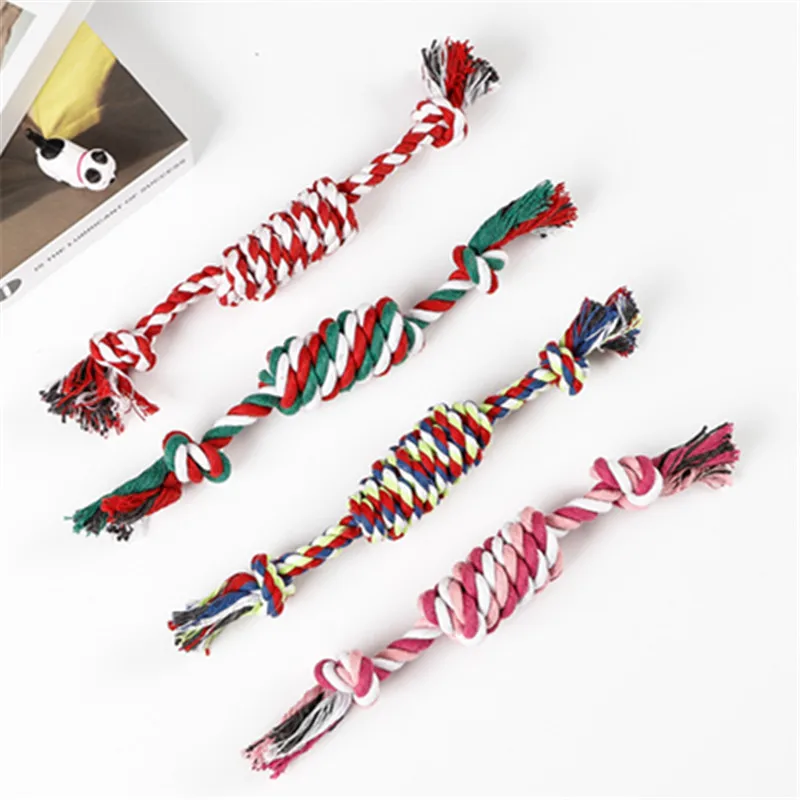 Dog Chew Toys - Durable Christmas Crutch Rope Training Bits