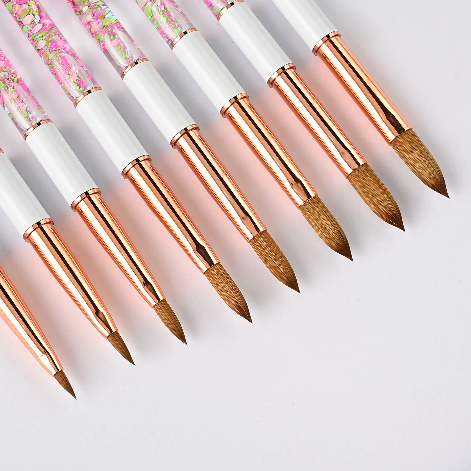 Mink Hair Nail Brush Kit Wholesale Nail Art Gel Brushes Liner Set ...