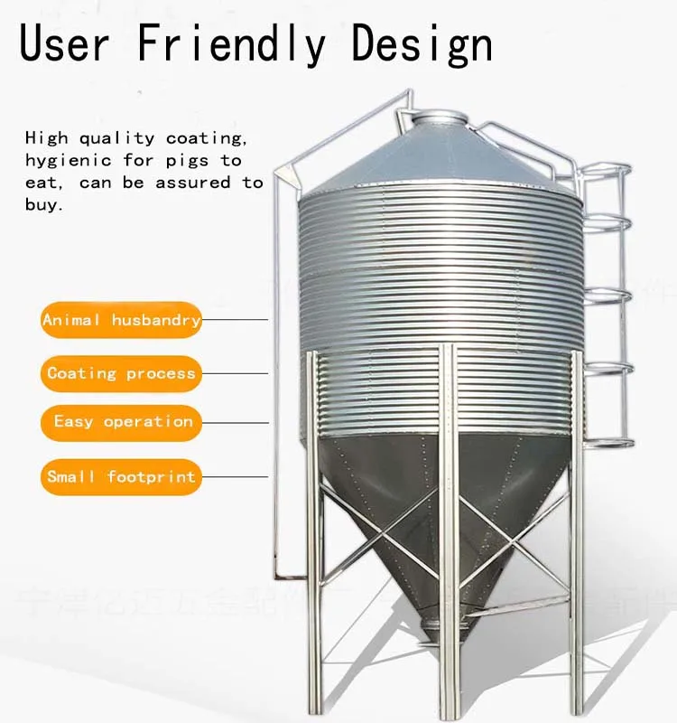 Small Size Feed Silos Galvanized Hopper Bottom Chicken Feed Storage ...
